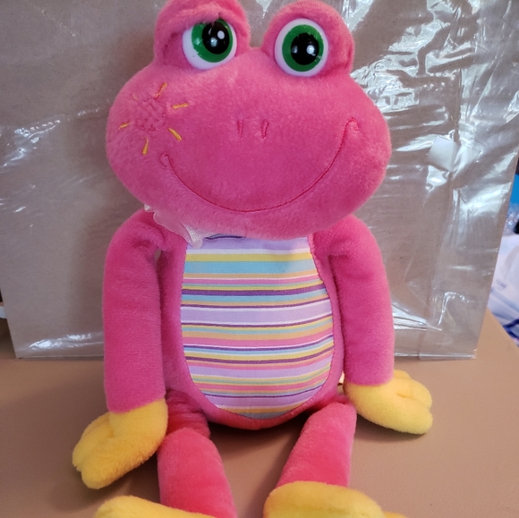 Toys | Vintage Bright Pink Frog Plush P1 | Poshmark